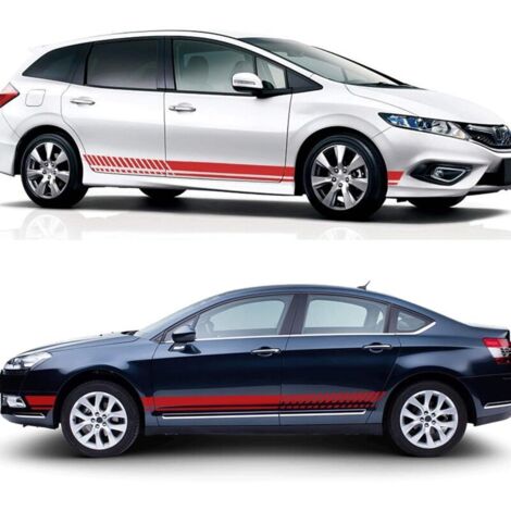Pair 210cm Sports Racing Stripe Stickers for Body Door Side Stripes ...