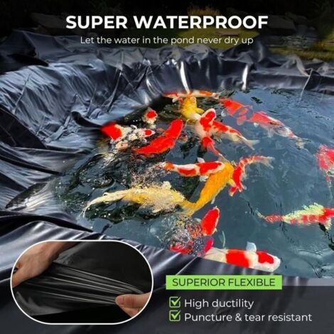 3x4m pond liner, 0.2mm thick outdoor pond liner, garden pond liner for ...