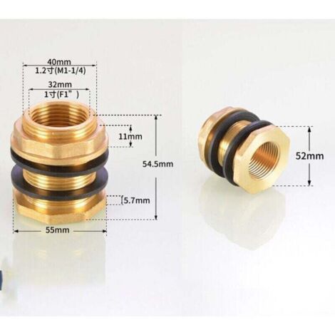 Universal toilet tank repair kit, 1" internal thread - Universal rain ...