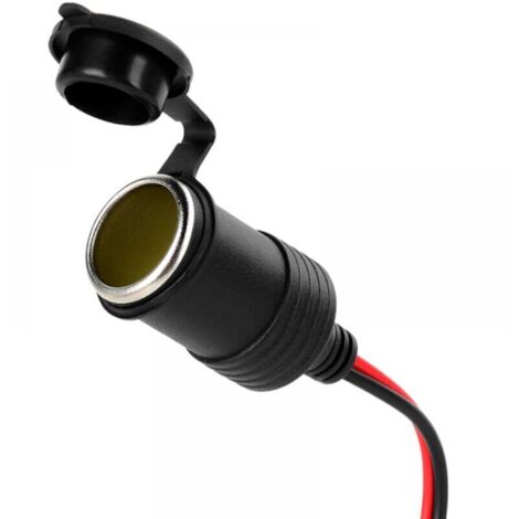 12V/24V cigarette lighter socket extension cable, fixed thread female ...