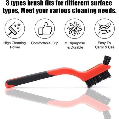 Set of 3 wire brushes, small wire brushes for cleaning rust, dirt ...