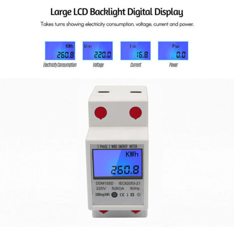 EDF Meter Single-phase DIN rail energy meter 5-80A 220V 50Hz electronic ...