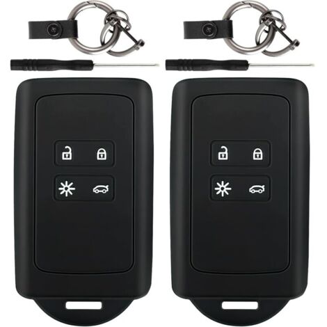 2-Piece Soft Silicone Car Key Case for Renault - Protection Against ...