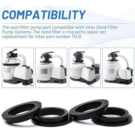 Replacement rubber O-rings for Intex sand pumps 26323CA, 26323EH ...