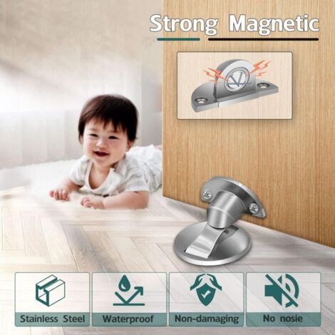 Magnetic door stop, invisible stainless steel magnetic door stop, heavy ...