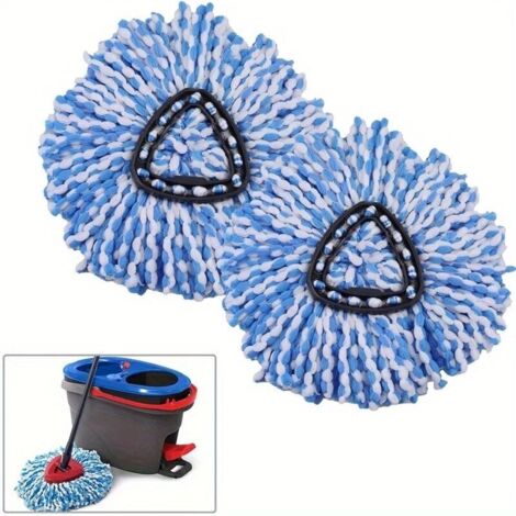 Set of 3 microfiber mop heads compatible with OCedar rotary mops, easy ...