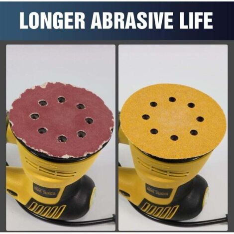 125mm Sanding Disc, 60 Grit, 80pcs Sanding Discs for Random Orbital Sanders