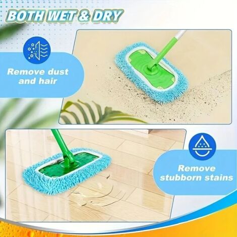 Set of 4 reusable, thick and washable microfiber cleaning pads for ...