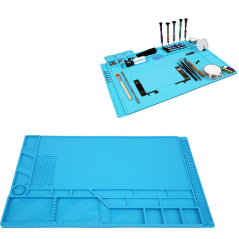 Magnetic insulated silicone work mat, heat-resistant soldering repair ...