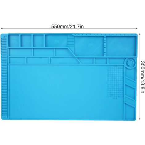 Magnetic insulated silicone work mat, heat-resistant soldering repair ...