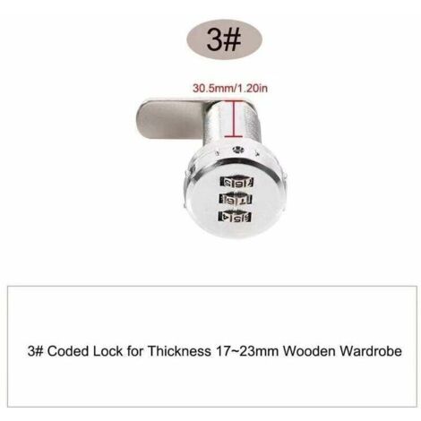 Code Lock, Mechanical Digital Drawer Cabinet Lock, 3-Digit Combination ...