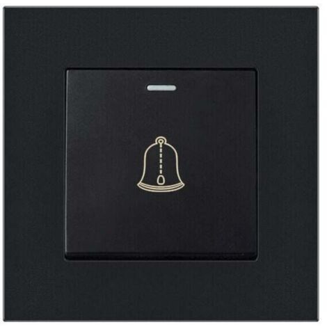 Outdoor doorbell button, 220-250V doorbell switch with tempered glass panel. This waterproof ...