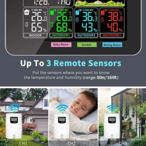 Weather thermometer, wireless indoor and outdoor weather stations ...