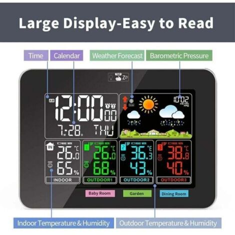 Weather thermometer, wireless indoor and outdoor weather stations ...