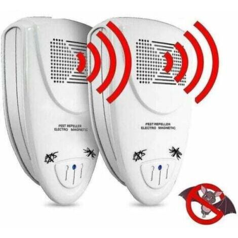 Pack of 2 Ultrasonic Bat Repellents – Get Rid of Bats in 72 Hours EU Plug