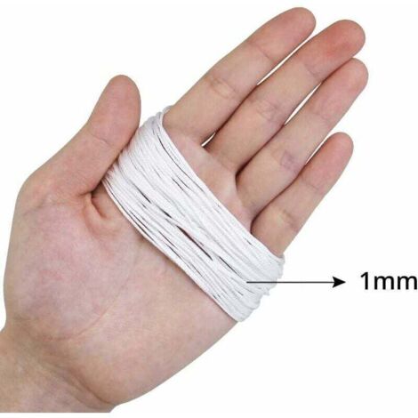 150 Yards Braided Shade Cord, 1 mm Diameter White Polyethylene Cord for ...
