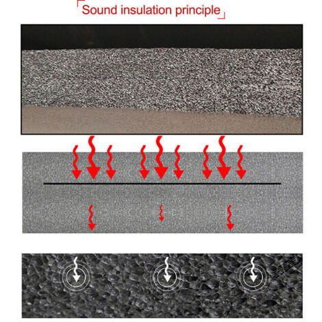 6mm 500x2000mm 20〃x79〃 Auto Car Firewall Heat Sound Deadener Tapis d ...