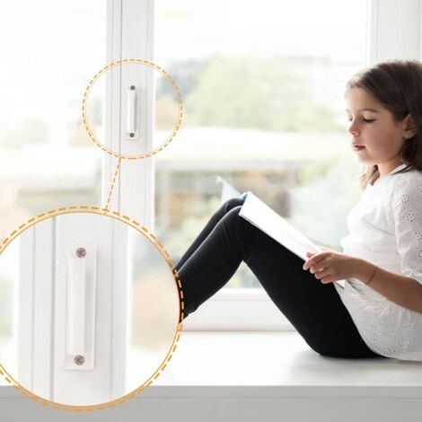 Balcony Door Handle, Sliding Door Handle, White with Screws for Doors ...