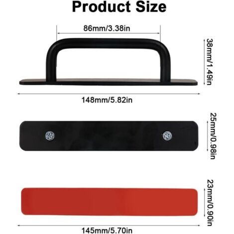 Pieces Self-Adhesive Furniture Handles, Sliding Door Handle Stickers ...