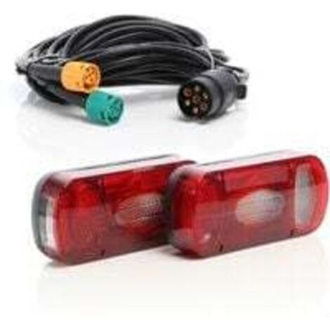 2-piece rear light kit AND 5m 7-pin cable with 2 x 5-pin connectors ...
