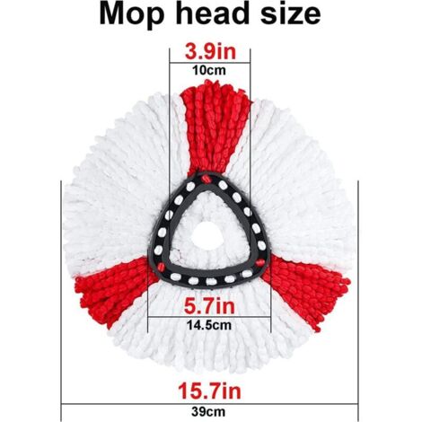 Set of 4 compatible Vileda O-Cedar mop heads, easy-to-clean refills ...