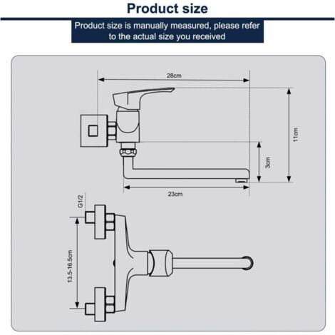 Wall-mounted kitchen tap, 360° swivel, stainless steel, adjustable ...