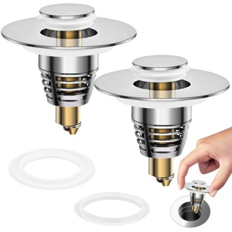2-Piece Sink Drain Plug, 32-42mm Universal Pop-Up Sink Plug with 2 ...