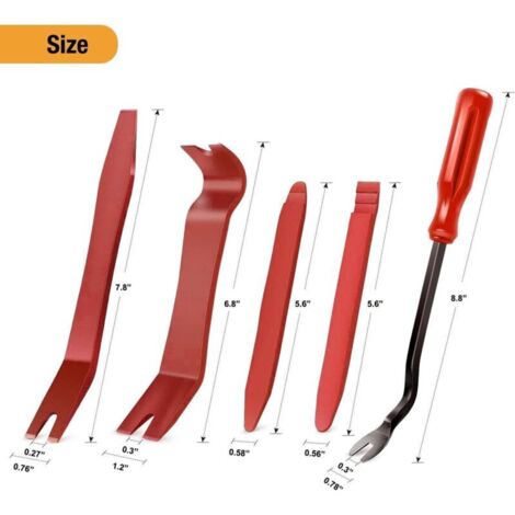 5PCS Auto Trim Removal Tool Kit No-Scratch Pry Tool Kit for Car Door ...