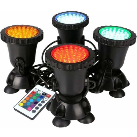Waterproof RGB Submersible LED Spotlights, Adjustable IP68 Waterproof ...