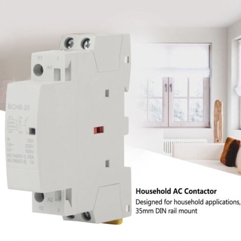 2P Domestic AC Contactor DIN Rail 220V/230V 50/60Hz, Domestic AC ...