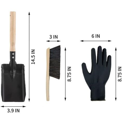 Professional fireplace cleaning kit [Brush + scraper + bucket ...
