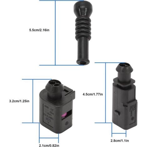 2-pin connectors 1J0973802 Compatible with VW Audi A1 A3 A8 Skoda Seat ...