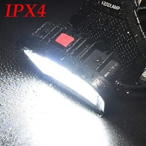 COB LED Headlamp, USB Rechargeable Waterproof Headlight 2000 lumens ...