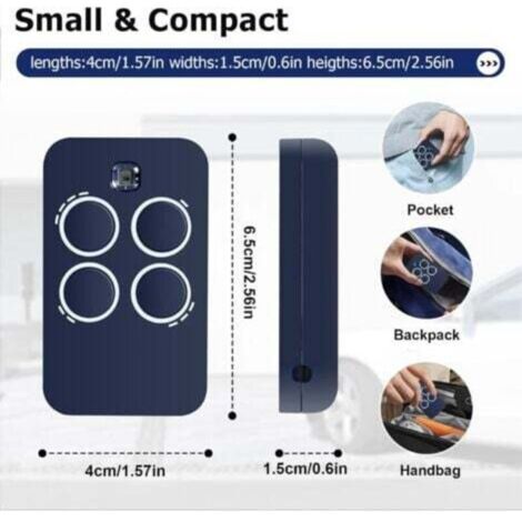 Pack of 2 replacement 4-channel garage door opener remote controls ...