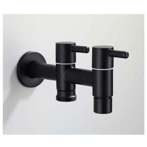 Washing machine tap, double switch tap, wall-mounted cold water tap ...
