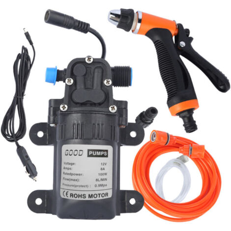 12V 100W High Pressure Car Wash Cleaning Machine Water Pump Trigger ...