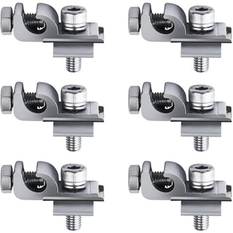 Grounding clamp, 6 pieces, Solar panel grounding clips, Standard ...