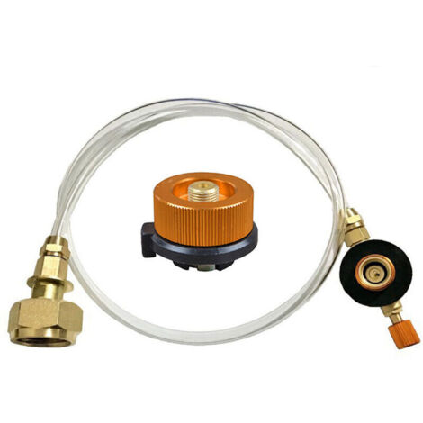 -Gold adapter for long, self-closing gas cylinder + set of filling ...