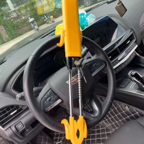 Universal steering wheel lock with 96 locking mechanisms, car security ...