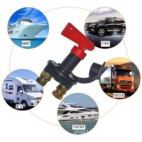 Car Battery Isolator Switch, DC 12V/24V Battery Isolator, Automotive ...