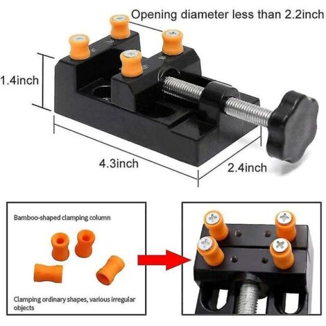 Mini universal vise with drill press vise for jewelry making