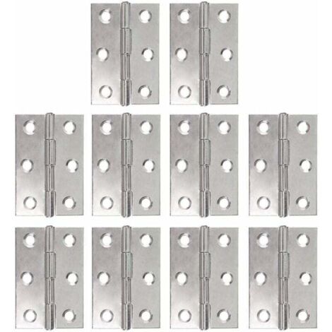 Set of 10 stainless steel hinges, piano hinges, folding hinges ...