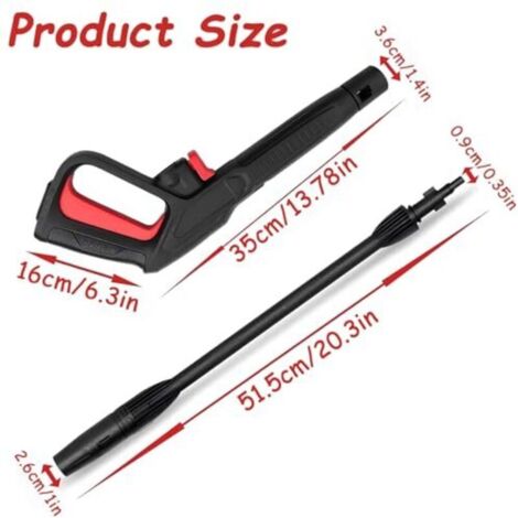 Replacement gun for high-pressure cleaner, compatible with AR, Bosch ...