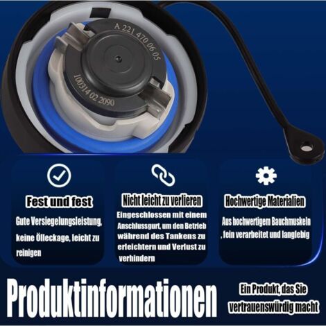 Fuel tank cap compatible with Mercedes-Benz W212 W211 R17 S204 C207 ...