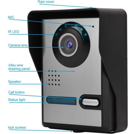 7-inch LCD video door phone doorbell intercom camera monitor home ...