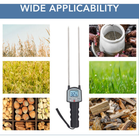 Hay Moisture Meter, Digital LCD Tools, 5-90% Grain Moisture Tester ...