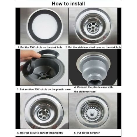 Sink stopper without overflow basket, stainless steel, sink drainer ...