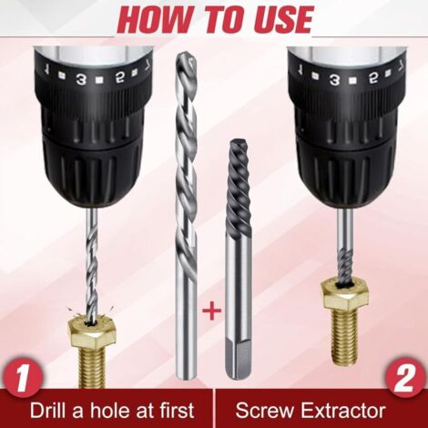 Broken Bolt and Nut Extractor, Damaged Screw Removal Tool, Inverted ...