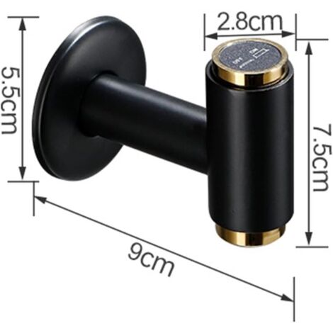 Wall-mounted cold water tap with honeycomb spout and push-button switch ...