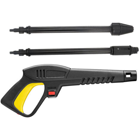 High-pressure water gun with variable jet lance and rotating lance ...